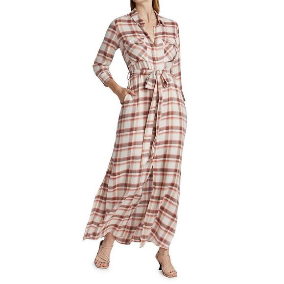 L'AGENCE | Dresses | Lagence Cameron Plaid Maxi Shirtdress | Poshmark